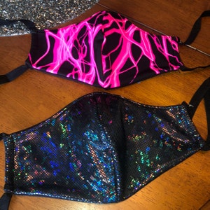 Face Mask 24 Colors Sparkling Spandex Face Mask Hands off Face - Etsy