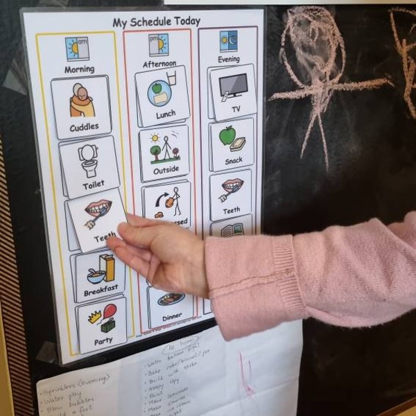 Now Next Pre School Sequencing Keyring & 48 Symbols Visual Aid for ...