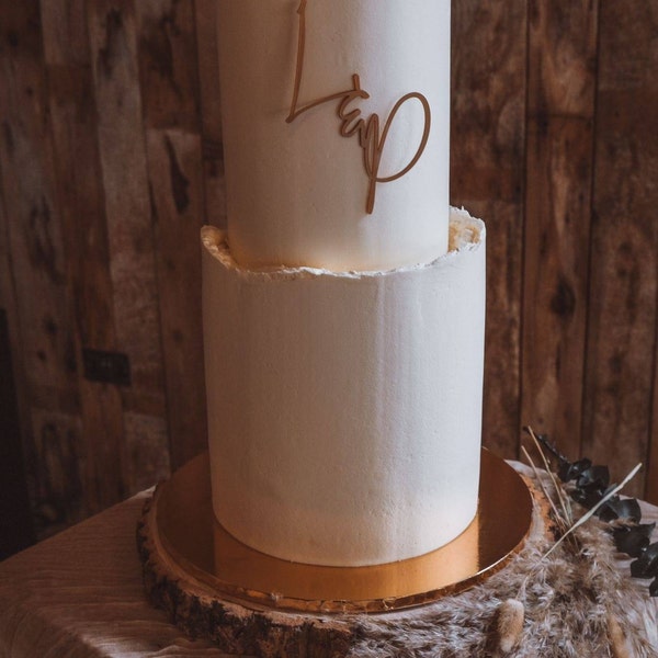 Double Initial Cake Charms | Wedding Initials | Personalised | Various ...