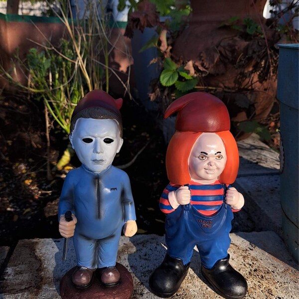 Nightmare Gnomes Horror Movie Lawn Gnome Chucky Halloween Decoration ...