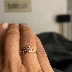 Signature Men Ring Handwriting Men Ring Memorial Handwriting Band ...