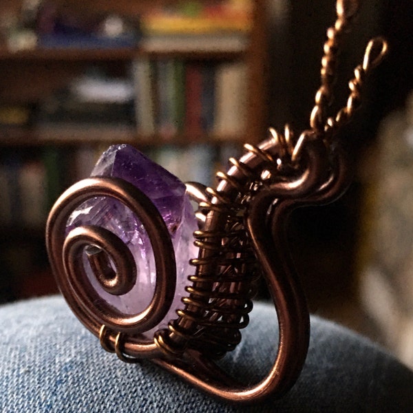 Snail Riding Broomstick Crystal Snail Wire Wrapped Crystal halloween ...