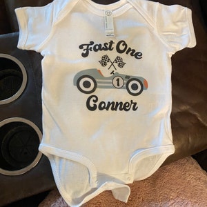 Personalized Fast One Birthday Shirt, Race Car Birthday Shirt, 1st ...