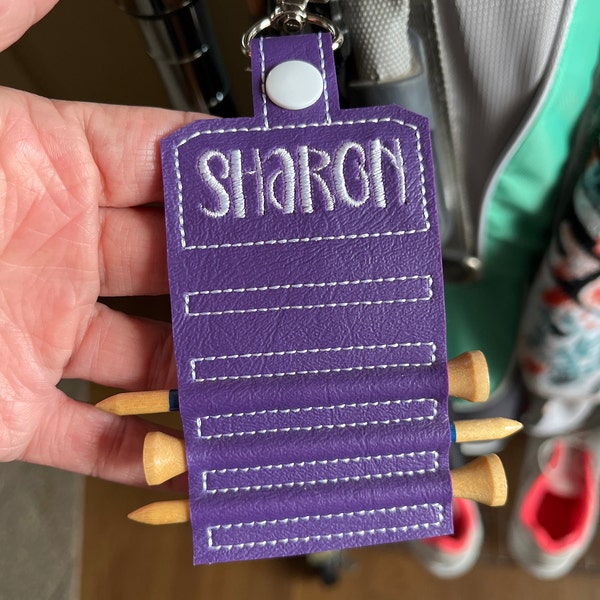 Golf Tee Holder Keychain, Personalized Golf Tee Holder, Golf Tee Holder ...
