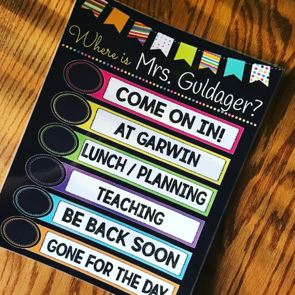 EDITABLE Door Sign, Classroom Decorations, Custom Teacher Gifts, Custom ...