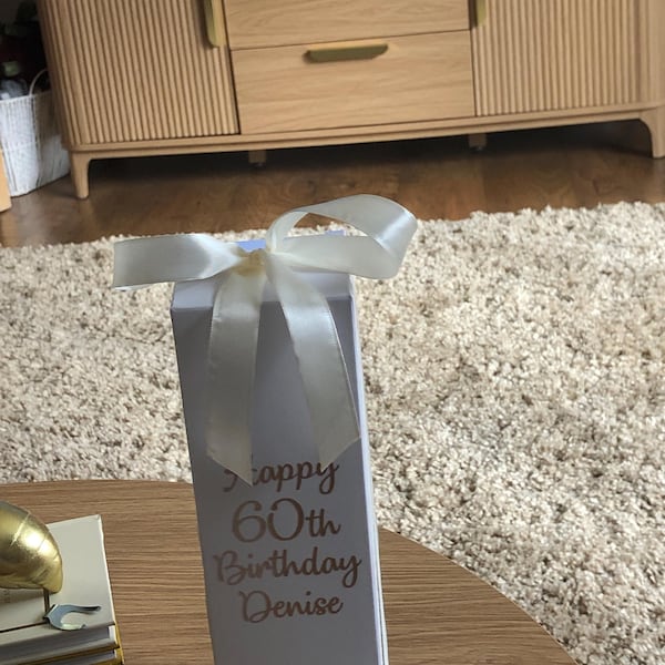 Personalised 40th Birthday CHAMPAGNE Prosecco Flute Glass 40th Birthday ...