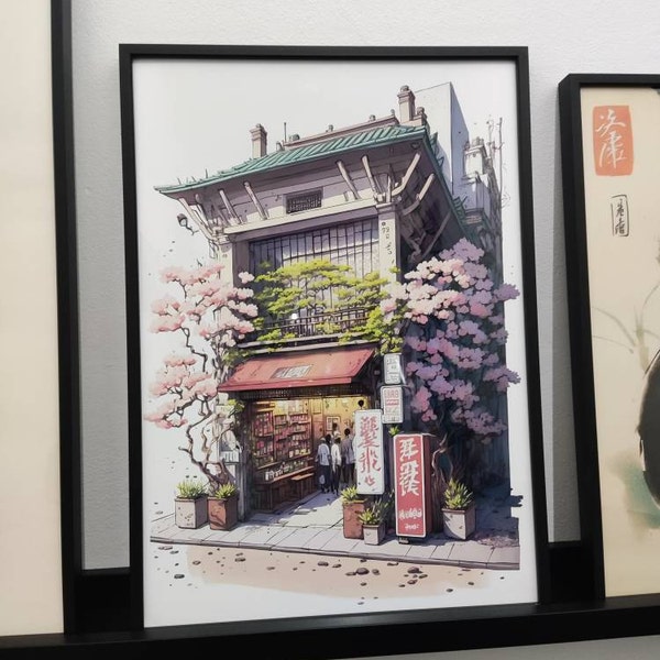 Evening at the Ramen Shop Poster, Japanese Anime Print, Ukiyo-e Art ...