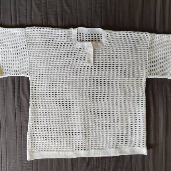 Crochet Polo Shirt Pattern - Crochet Polo Sweater Pattern - Polo NERINA ...