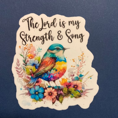 The Lord is My Strength Sticker, Bible Sticker Pack, Faith Sticker ...