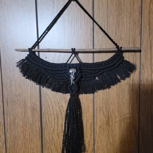 Crow Macrame Wall Hanging the Morrigu Crow - Etsy