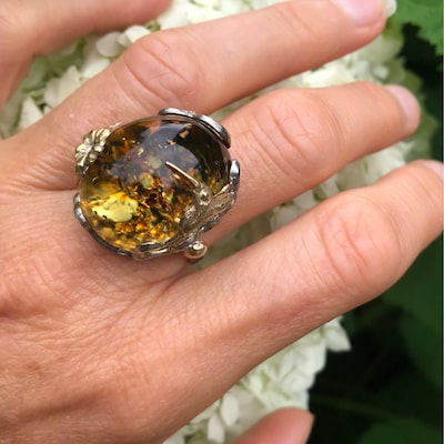 Rare Colour Yellow Amber Pendant, Yellow Baltic Amber Jewelry, Egg Yolk ...