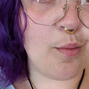 5 Stacked Tapered Septum Ring Five Stack Layered Ring Yellow Gold ...