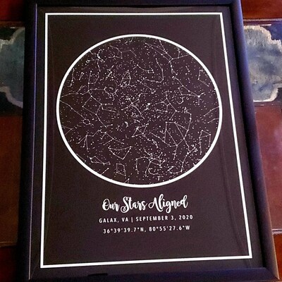 Star Map by Date, Custom Star Map, Constellation Map, Star Map Print ...