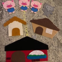 PDF Pattern for Muddy & Clean Pigs Felt Board or Flannel Board Circle ...