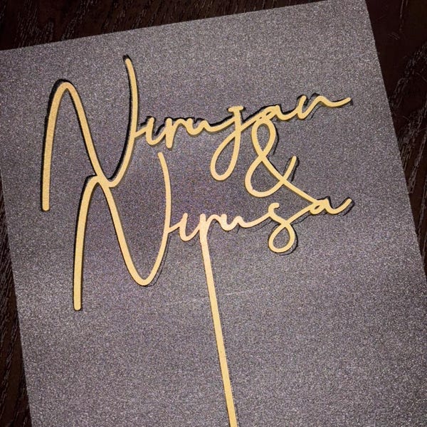 Personalized Cake Topper, Custom Names Cake Topper, Mr and Mrs Cake ...