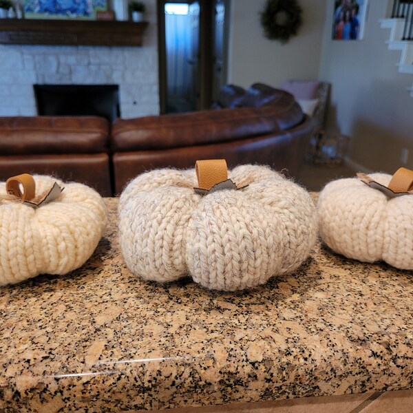 Knit Pumpkins, Pumpkin Decoration, Thanksgiving Decorations, Harvest ...