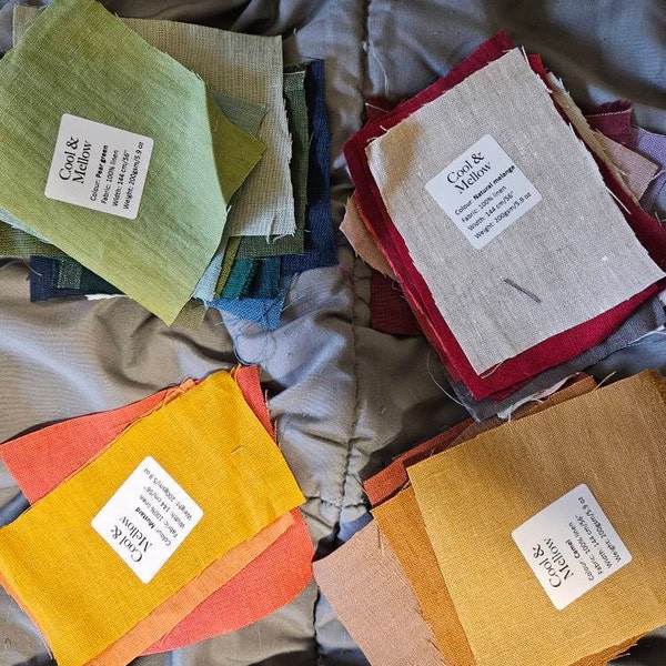 Cornflower Blue Linen Fabric by the Metre. Softened Linen Fabric by the ...