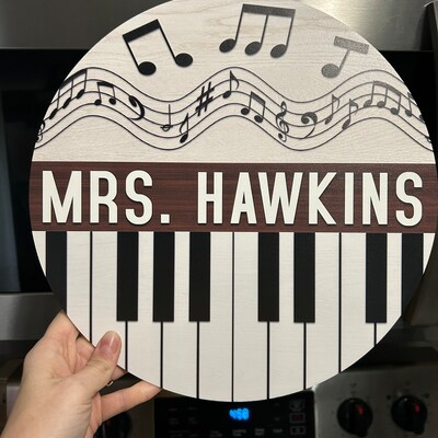 Music Teacher Door Sign, Personalized Door Sign Music, Music Education ...