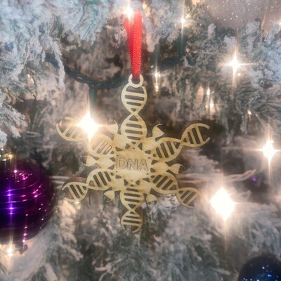 DNA Snowflake Ornament Cleverly Aligned DNA Strands Into - Etsy