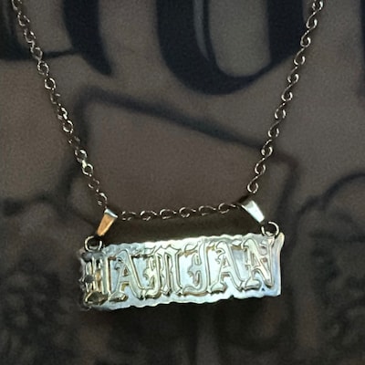 14K 10K Solid Yellow White Gold Dainty Name Plate - Etsy