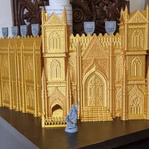 Gothic Cathedral GM Screen - 3D Printed PLA - by Fatesend - Approx. 7-8 ...