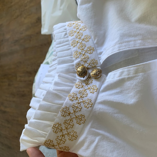 Ladies' Italian Embroidered Cotton Partlet Chemise - Etsy