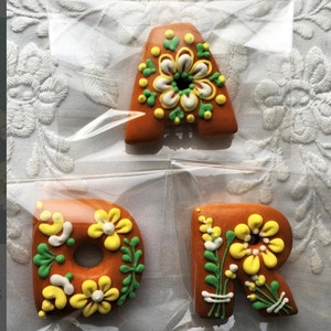 Personalized Alphabet Handmade Decorated Cookie Collection - Etsy