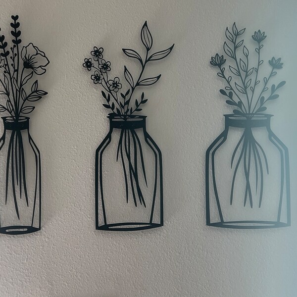 Spring Flower Metal Wall Decor, Unique Design Flower Art, Home Decor ...