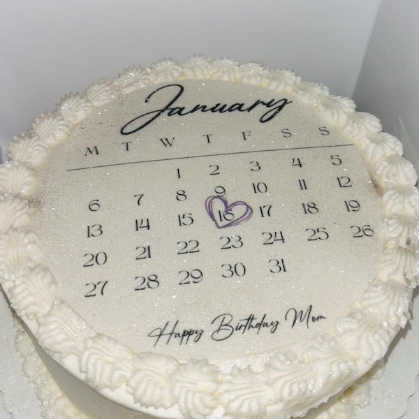 CANVA DIGITAL TEMPLATE 2025 Cake Calendar for All Cake Shapes|fun ...