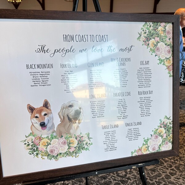 Personalized Wedding Welcome Sign With Cat – Reception Decor, Bridal ...