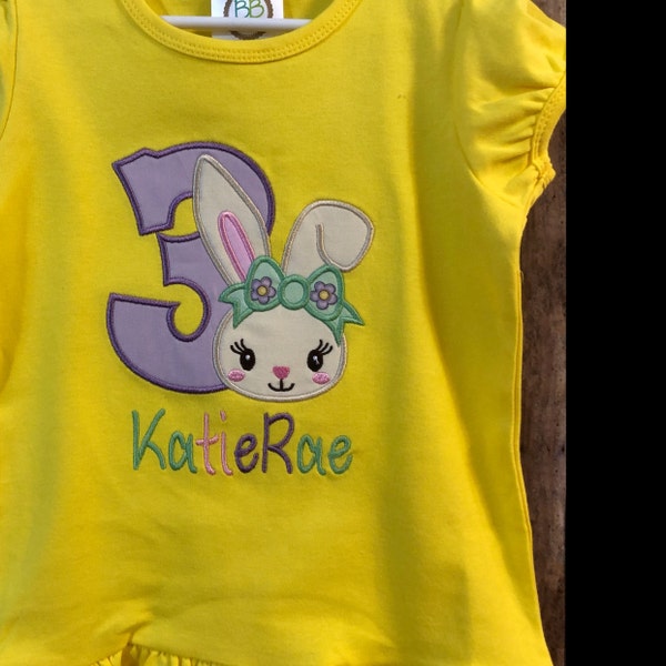 Easter Bunny Number 3, Birthday Number 3, My 3rd Birthday Machine ...