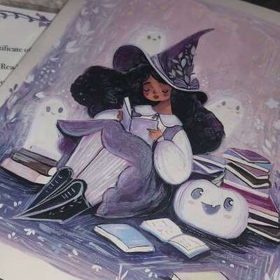 Rainy Day in the Library Illustration Art Print - Etsy