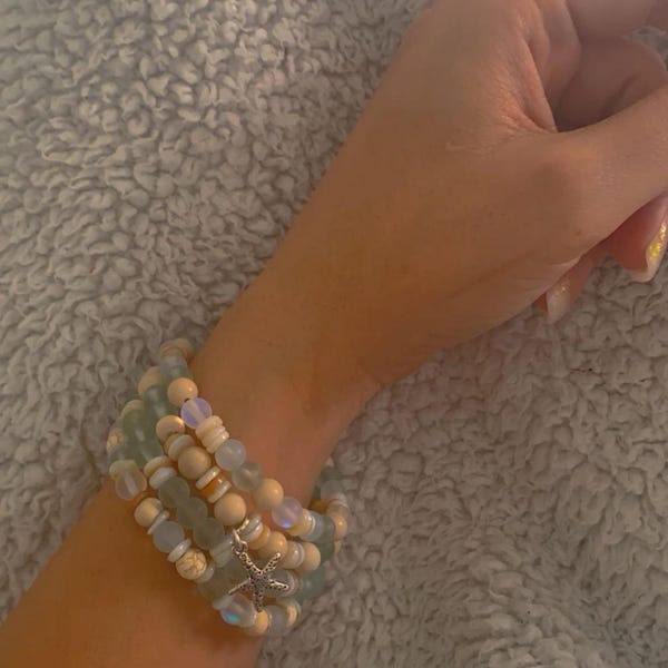 2pcs Coastal Bracelets, Boho Beachy, Surfer Bracelets, Seashell ...