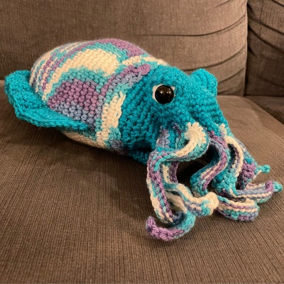 Crochet Pattern Realistic Cuttlefish-amigurumi Cuttlefish-stuffed ...