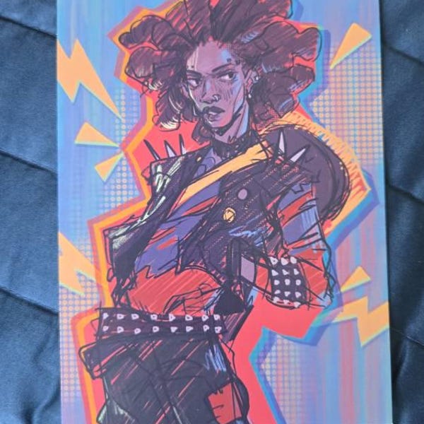 Spider Punk Hobie Brown | Across the Spiderverse Fanart Print | 5x7 and ...