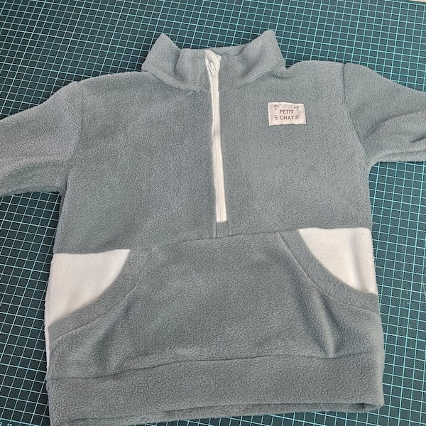 Half Zip Sweater PDF Sewing Pattern - Sweatshirt Pattern With Hood and ...