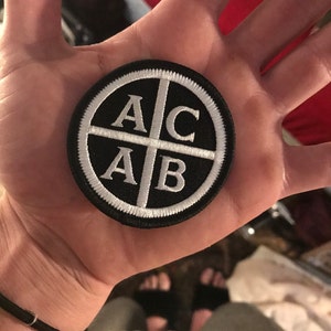 Embroidered ACAB Punk Rock Patch Iron on A.C.A.B. by Seven 13 - Etsy