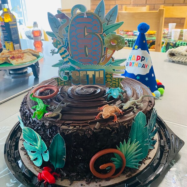 Reptile Cake Topper | Reptiles Topper | Snake Cake Topper | Reptile ...