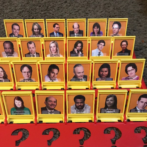 Office Themed - Printable Guess Who? Cards - Etsy