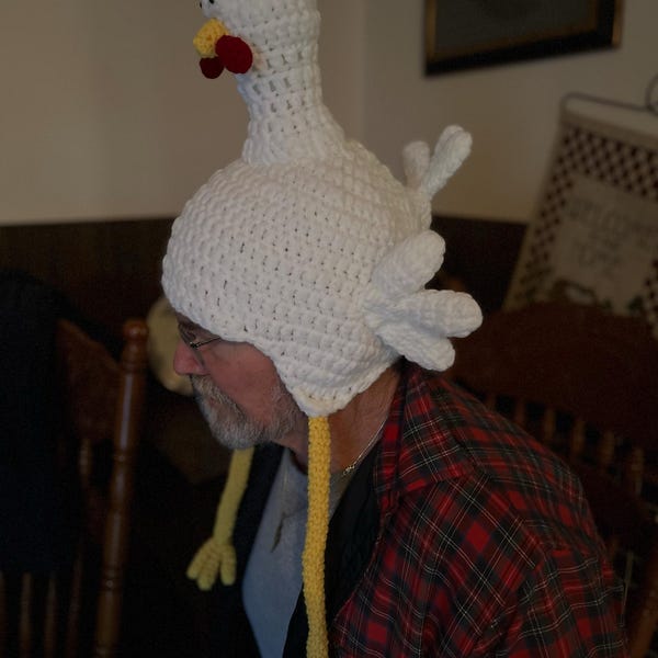 Crochet Pattern Chicken Hat/ Chicken Hat Pattern/ Spring Chicken ...