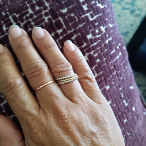 Silver Gold and Rose Gold Stackable Rings // Set of 3 Simple - Etsy