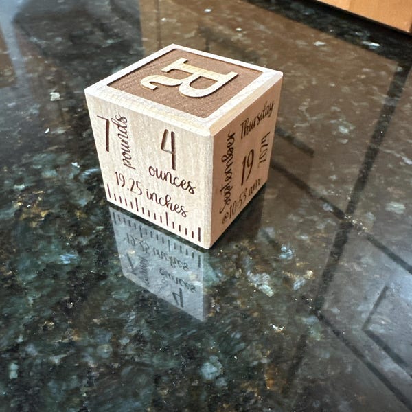 Personalized Baby Block, Baby Stat Block, New Baby Gift, Birth Block ...