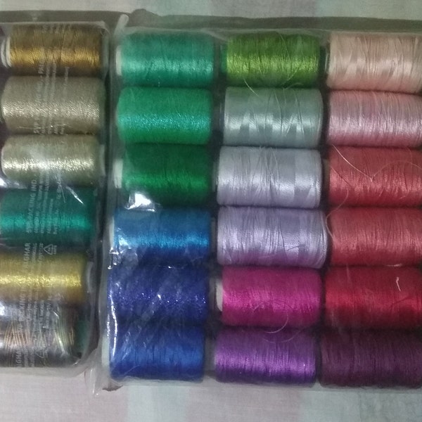 Silk Thread Assorted 52 Colors Art Silk Thread, Art Embroidery Silk ...