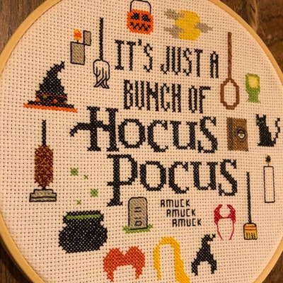 It's Just a Bunch of Hocus Pocus Circle Cross Stitch Pattern PATTERN ...