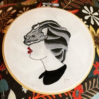 Embroidery Pattern Modern Embroidery Pattern Introvert PDF - Etsy Israel