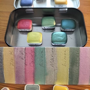 MICA DOTCARDS Handmade Watercolors Mica Metallic Dot Cards Sample Sets ...