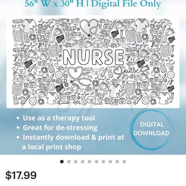 Radiology Coloring Page Nurse Appreciation Gift Adult Coloring Book ...