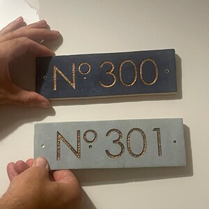 Engraved Pink Ceramic Wall Tile Address Sign Irish Handmade Door Number ...