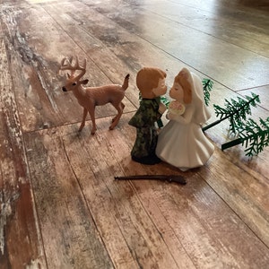 Wedding Reception Party Camo Deer Dark Hair Couple Hunting | Etsy