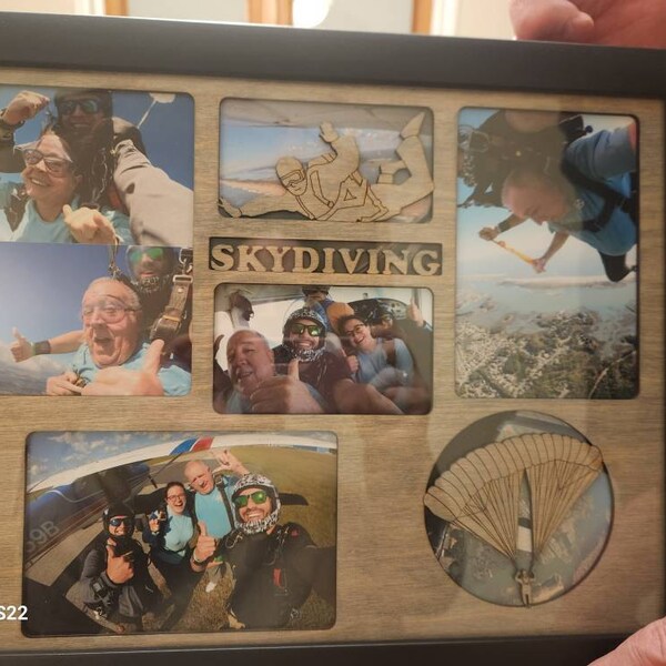 11x14 Skydiving and Parachuting Laser Engraved Picture Frame With 4 ...